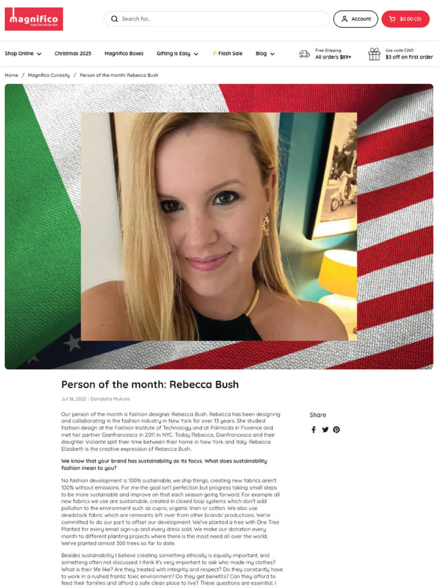 Magnifico — Person of the Month: Rebecca Bush – Rebecca Elizabeth